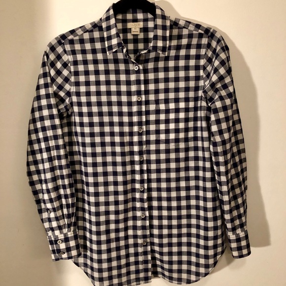 J. Crew | Tops | J Crew Womens Gingham Buttondown | Poshmark